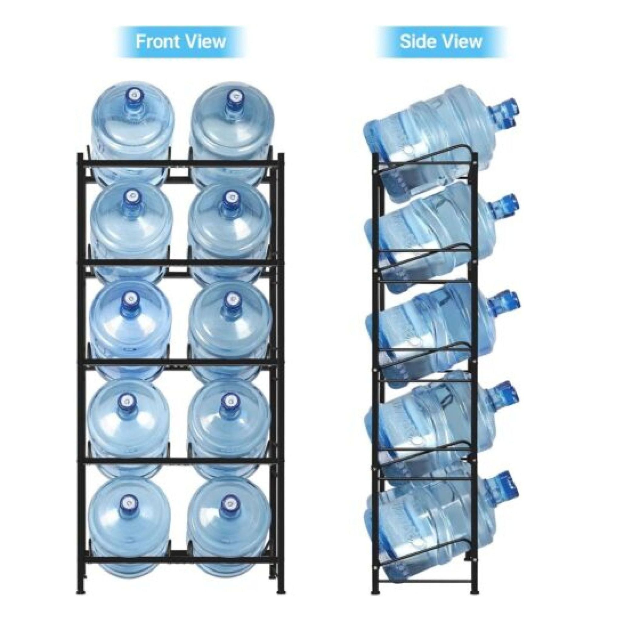 5-Tier Double 5-Gallon Water Bottle Rack – QRH2O