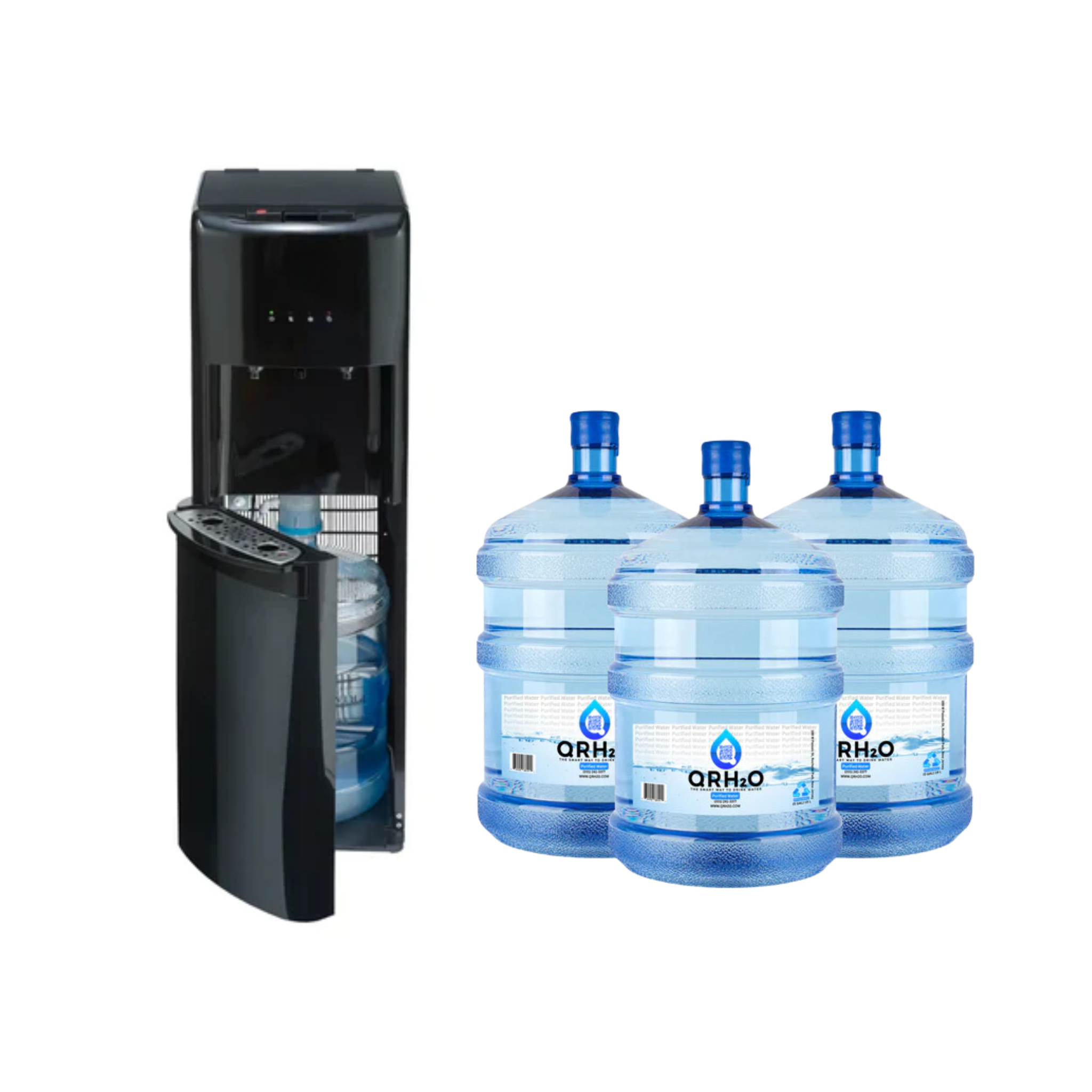 3x 5-Gallon Water + Bottom Loader Dispenser – QRH2O